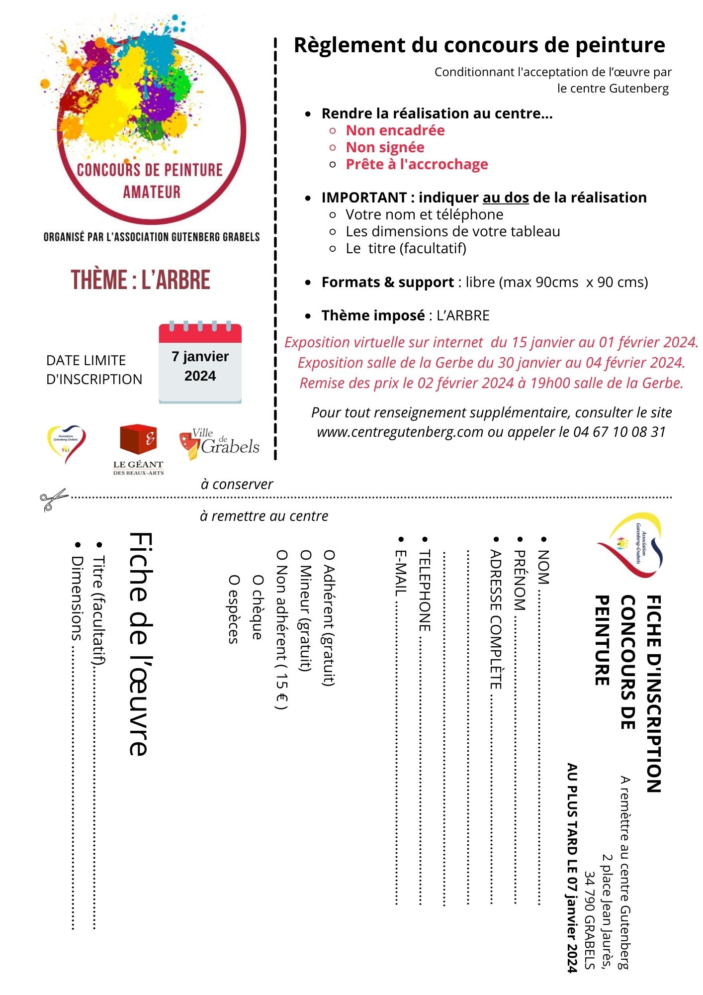 22ème édition du concours de peinture | Centre socioculturel Gutenberg